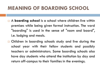 BOARDING SCHOOLS IN INDIA PPT