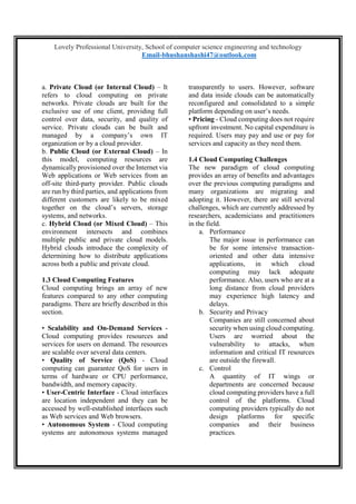 cloud computing based its solutions term paper | PDF