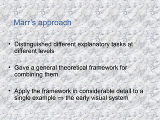 Marr's Theory of Vision | PPT