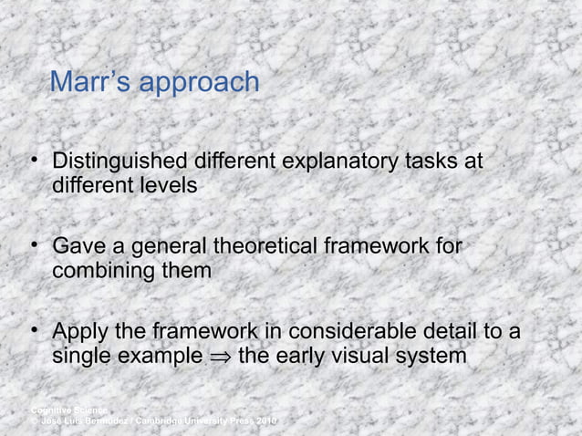 Marr's Theory of Vision | PPT