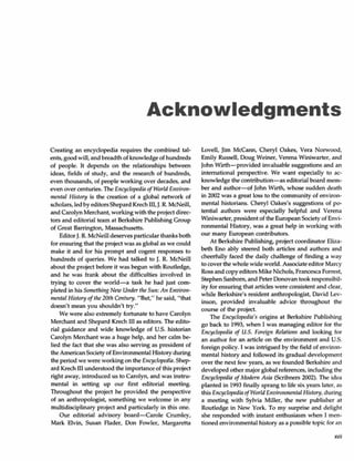 Encyclopedia Of World Environmental History Vol 2 Fn Shepard Krech | PDF