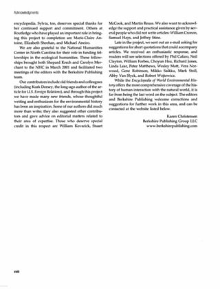 Encyclopedia Of World Environmental History Vol 2 Fn Shepard Krech | PDF