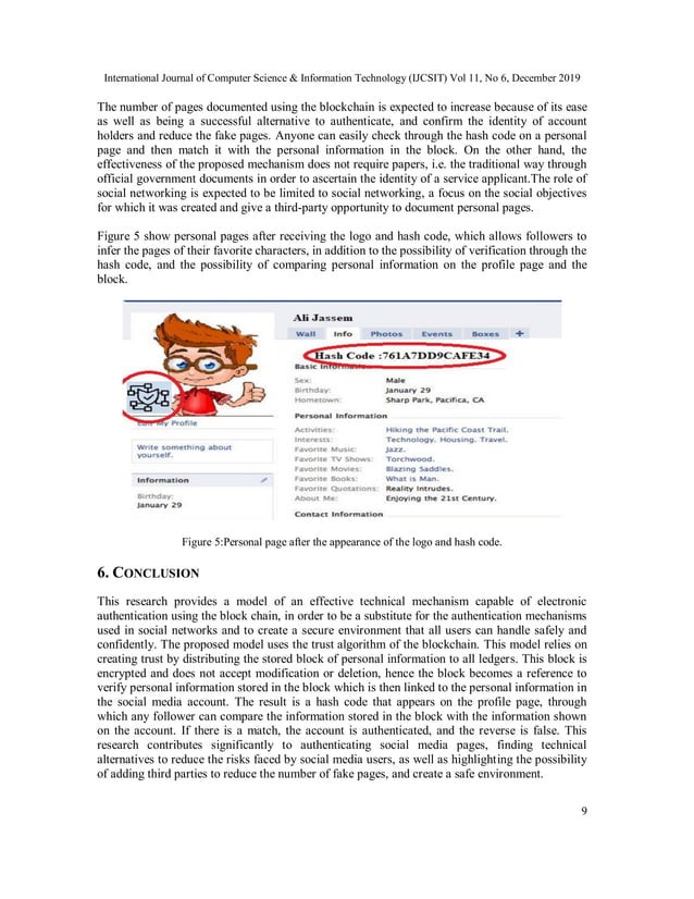 Authentication and Verification of Social Networking Accounts Using Blockchain Technology | PDF