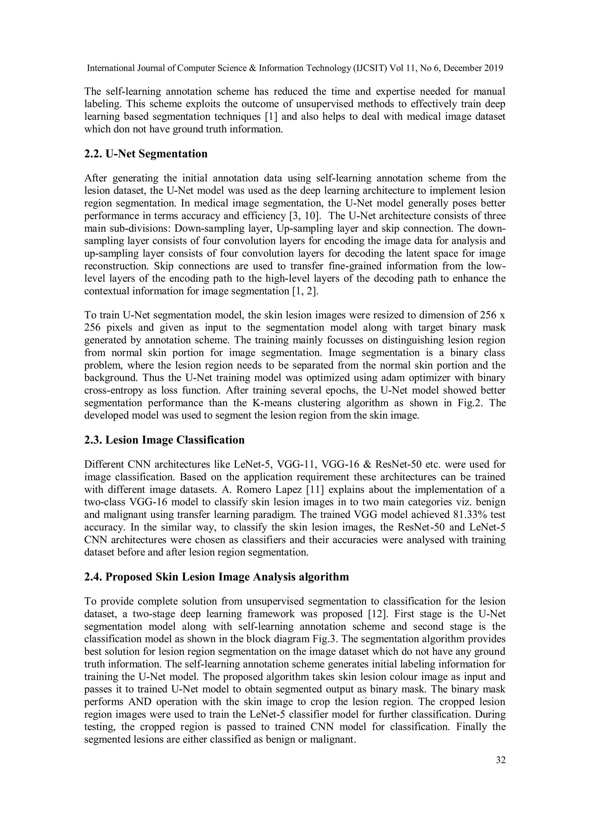 SELF-LEARNING AI FRAMEWORK FOR SKIN LESION IMAGE SEGMENTATION AND CLASSIFICATION | PDF