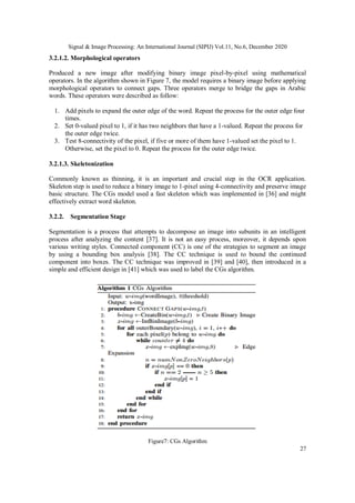 Off-Line Arabic Handwritten Words Segmentation using Morphological Operators | PDF