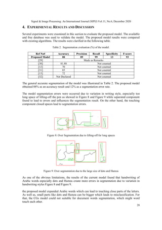 Off-Line Arabic Handwritten Words Segmentation using Morphological ...