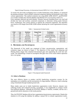 Off-Line Arabic Handwritten Words Segmentation using Morphological Operators | PDF