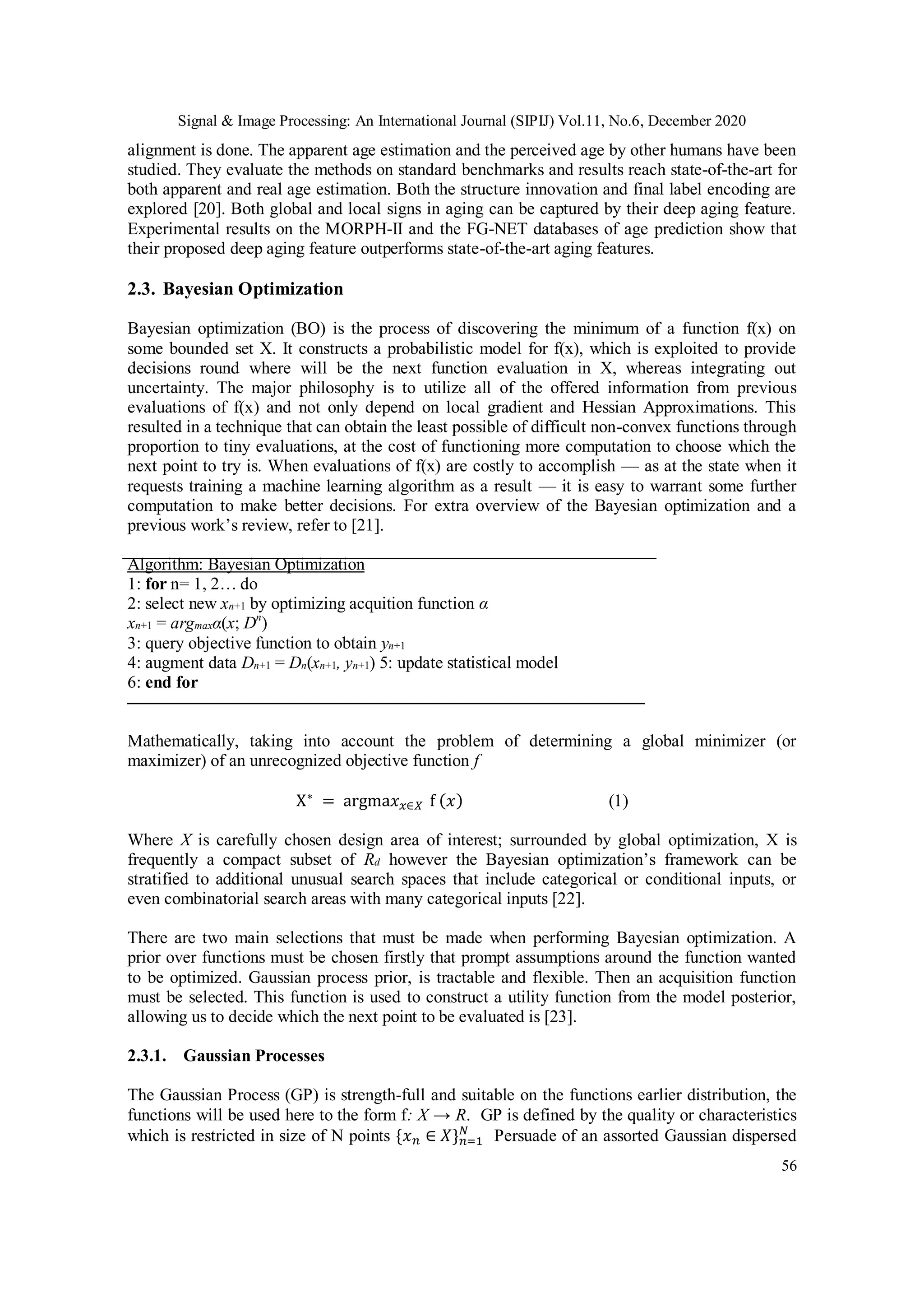 Facial Age Estimation using Transfer Learning and Bayesian Optimization based on Gender ...
