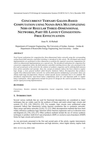 CONCURRENT TERNARY GALOIS-BASED COMPUTATION USING NANO-APEX ...