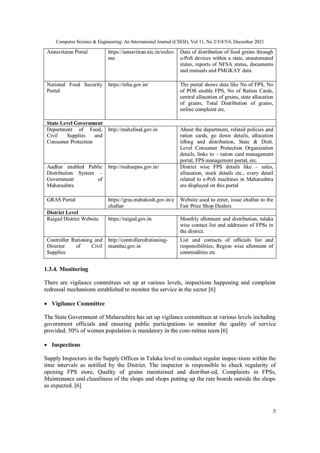 Aadhar Enabled Public Distribution System (AEPDS), Beneficiary Survey and Assessment Framework | PDF