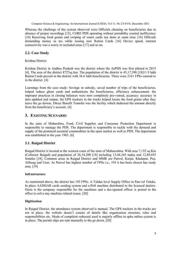 Aadhar Enabled Public Distribution System (AEPDS), Beneficiary Survey ...