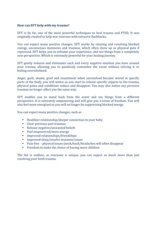 EFTHealingBirthTrauma | PDF