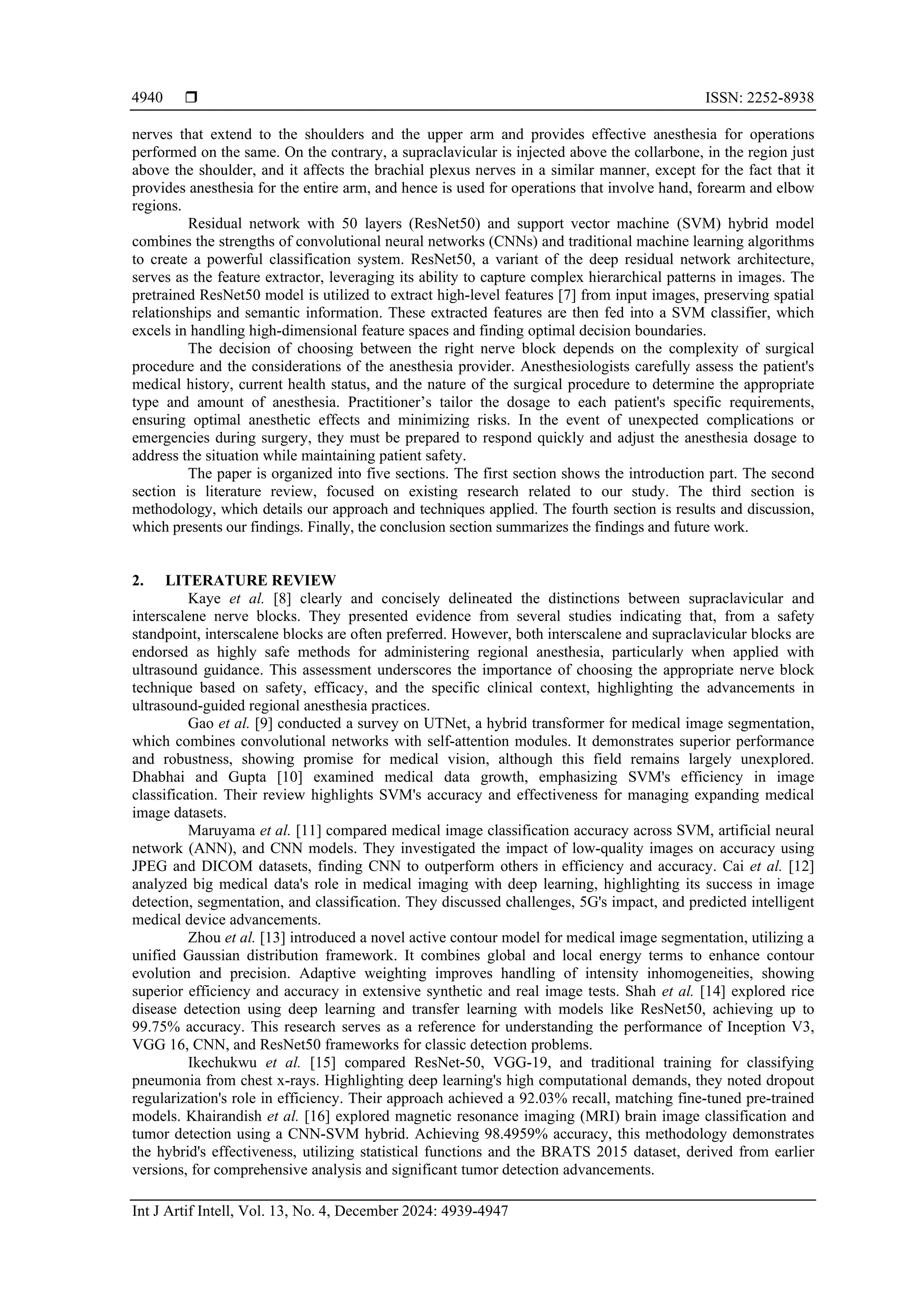 Enhancing ultrasound-guided brachial plexus nerve localization with ResNet50 and support vector ...