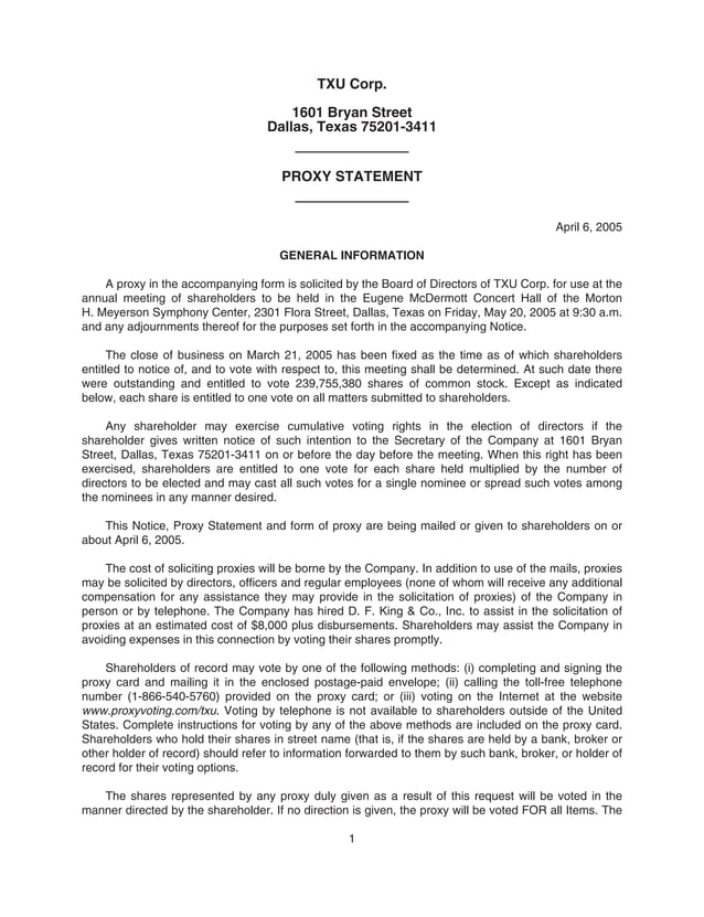 energy future holindings2005 ProxyStatement | PDF