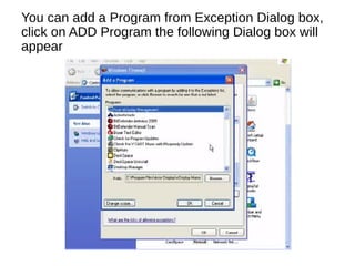 Windows firewall | PPT
