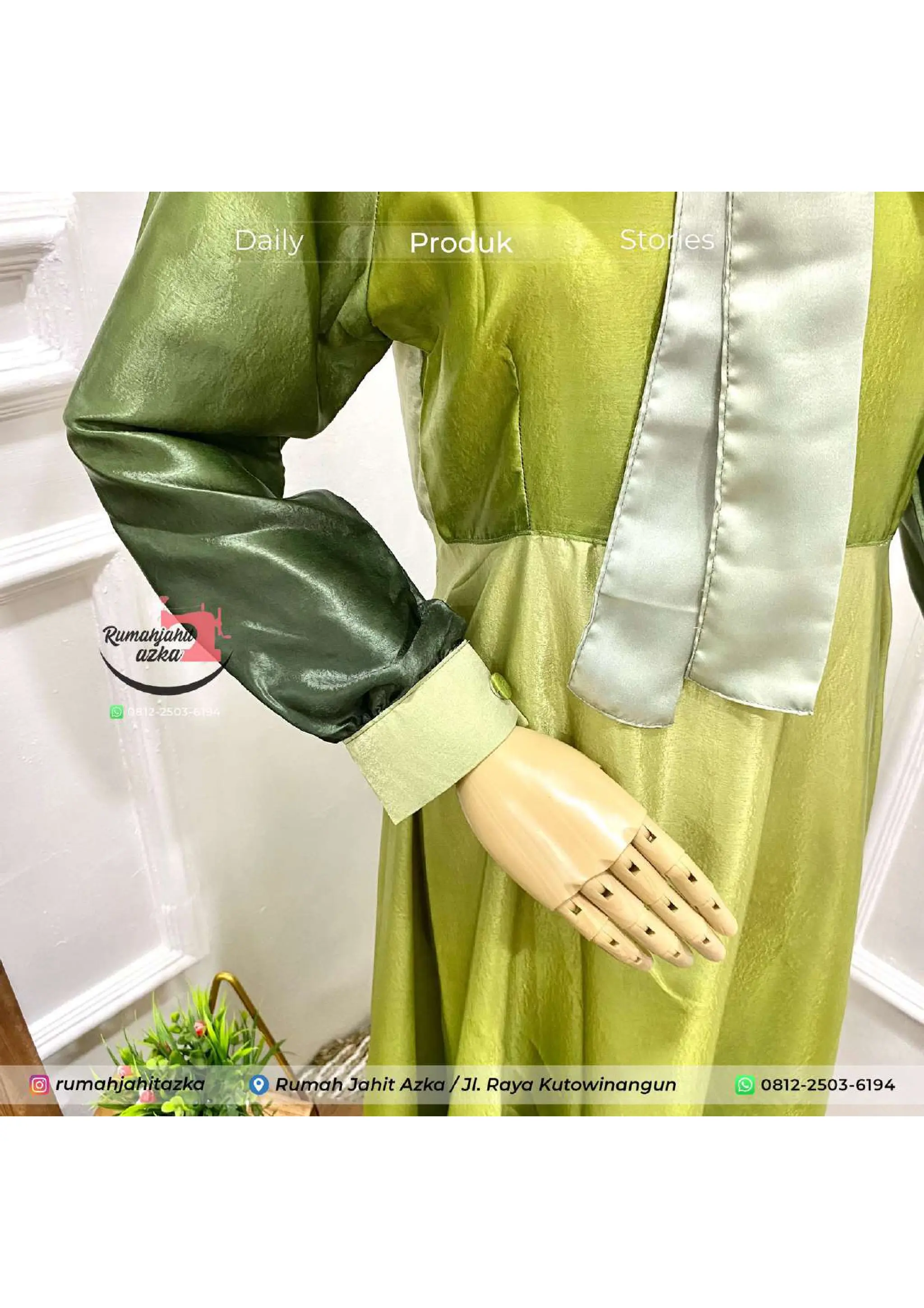Jahit Dress Satin Silk Gradasi by Rumah Jahit Azka | PDF
