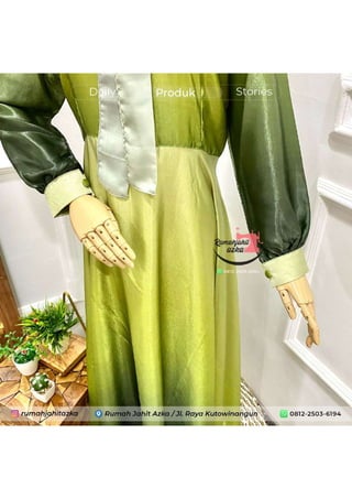 Jahit Dress Satin Silk Gradasi by Rumah Jahit Azka | PDF