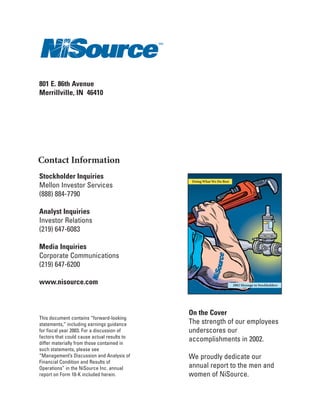 nisource annual reports 2002 | PDF