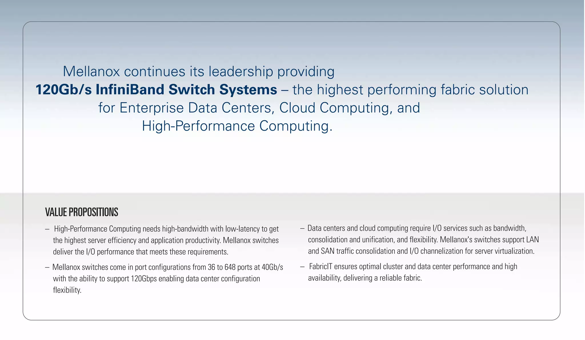 Mellanox-IB Switch Solution | PDF