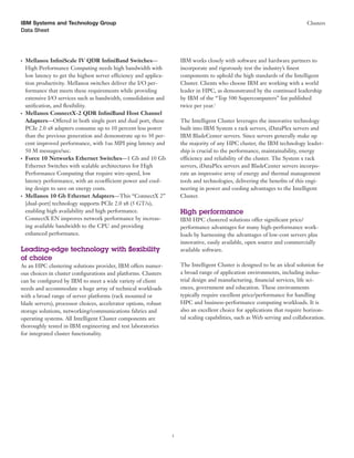 IBM Intelligent Cluster-Data Sheet | PDF