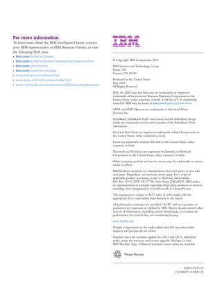 IBM Intelligent Cluster-Data Sheet | PDF