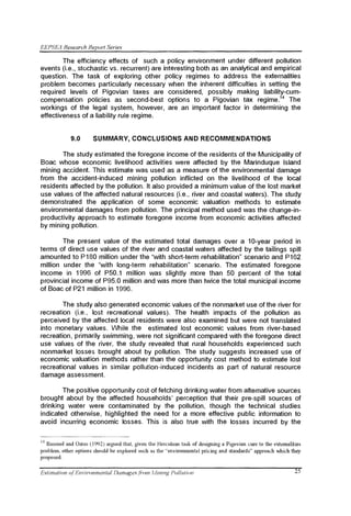 Estimation of Environmental Damages from Mining Pollution: The ...