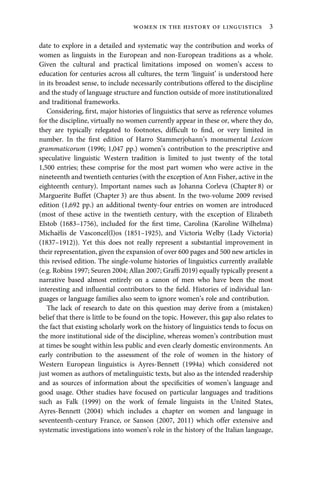 Women In The History Of Linguistics Wendy Ayresbennett Editor | PDF