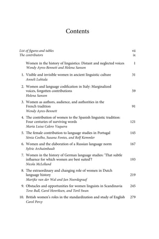 Women In The History Of Linguistics Wendy Ayresbennett Editor | PDF