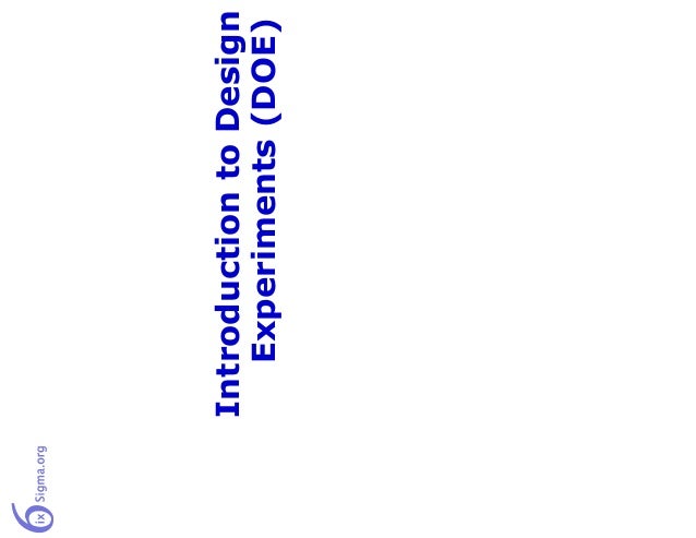 064_Introduction to Design of Experiments (DOE) 064_Introduction to Design of Experiments (DOE)