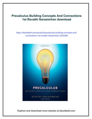 Precalculus Building Concepts And Connections 1st Revathi Narasimhan | PDF