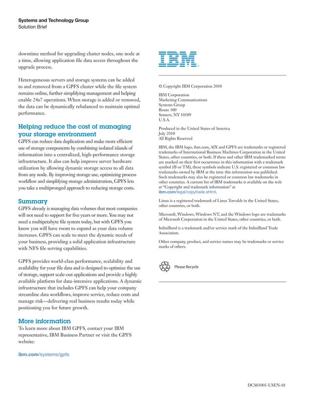 GPFS Solution Brief | PDF