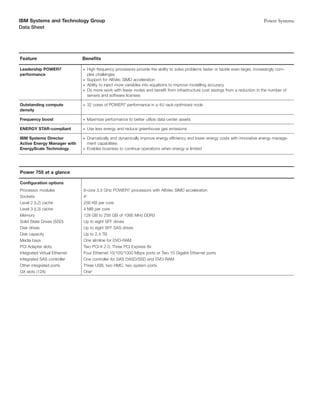 IBM Power 755 Server Data Sheet | PDF