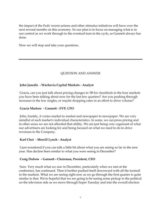gannett 4Q2007transcript | PDF