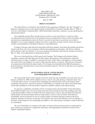 dillard's 2008proxystatement | PDF