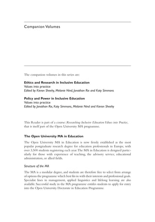 Curriculum And Pedagogy In Inclusive Education Values Into Practice ...