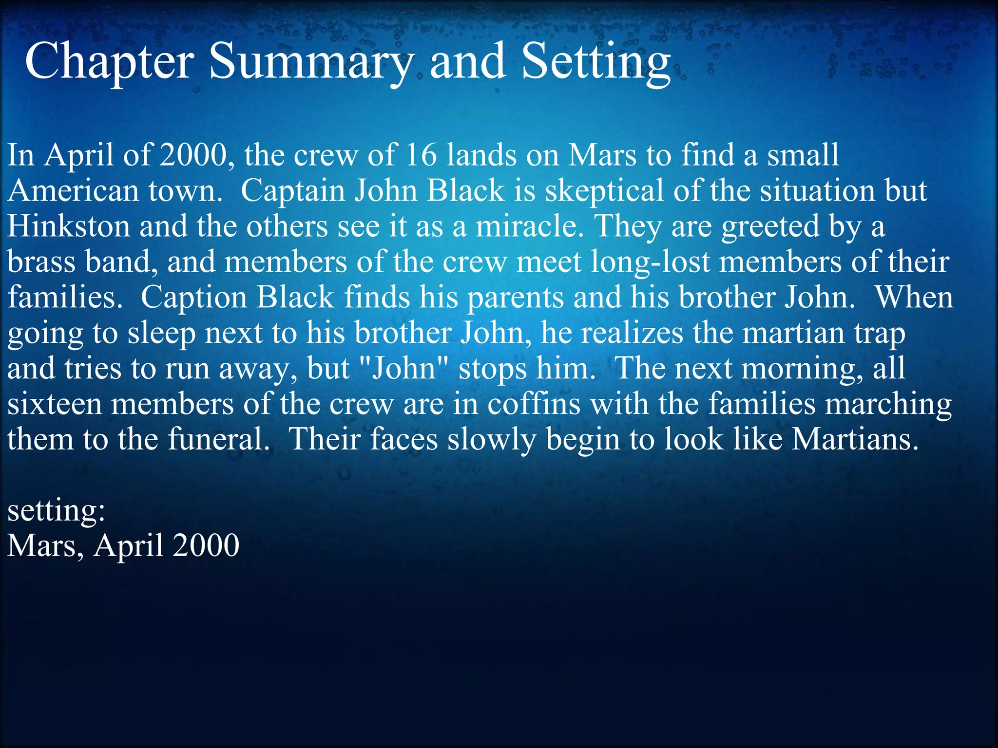 Martian Chronicles | PPT