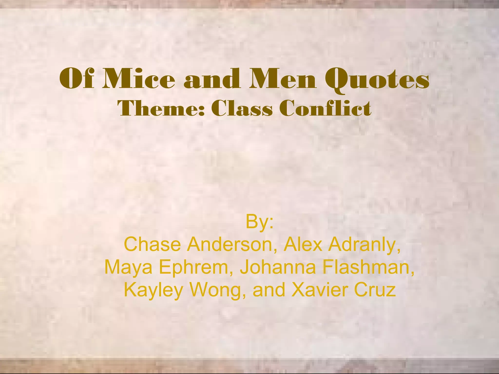 Of Mice and Men | PPT