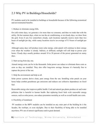 Report on Photovoltaic in buildings for EV charging and grid support ...