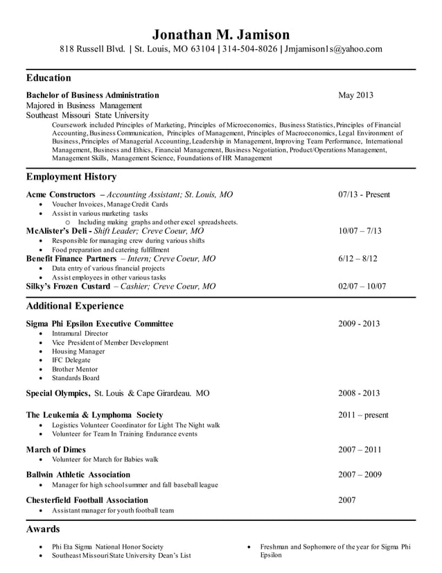 Jonathan Jamison Resume | PDF