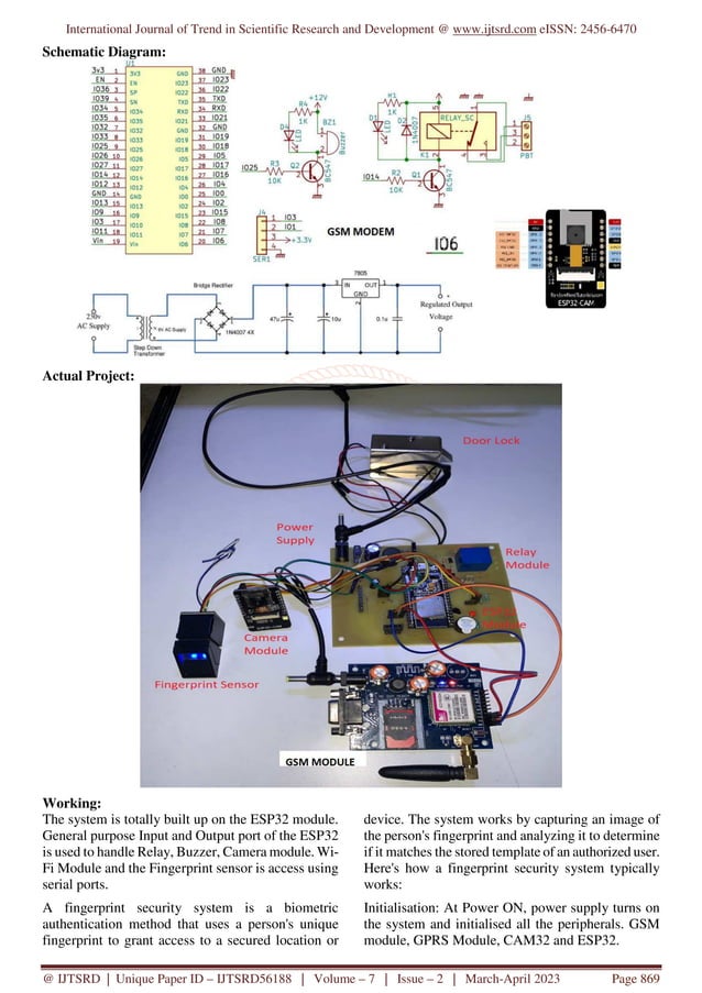 Fingerprint Security System using GSM and GPRS | PDF | Email | Internet