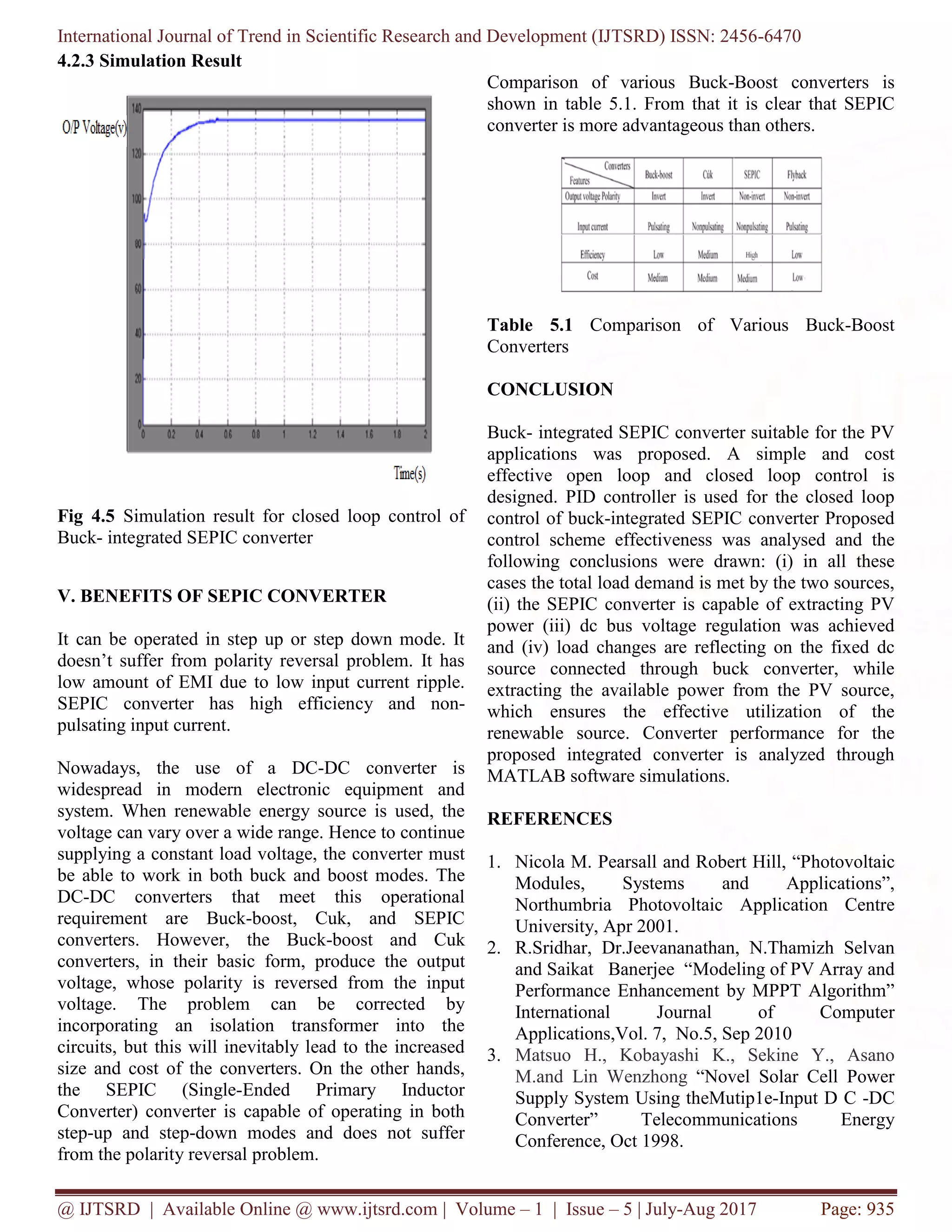Implementation of TI-SEPIC Converter for Optimal Utilization Of PV Power | PDF