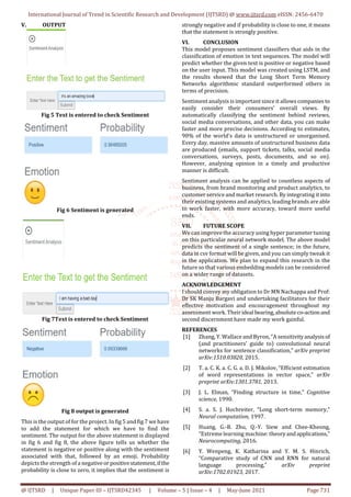 LSTM Based Sentiment Analysis | PDF