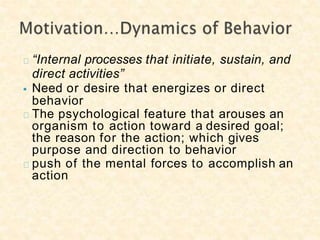 117. motivation explained by S.Lakshmanan, Psychologist | PPTX
