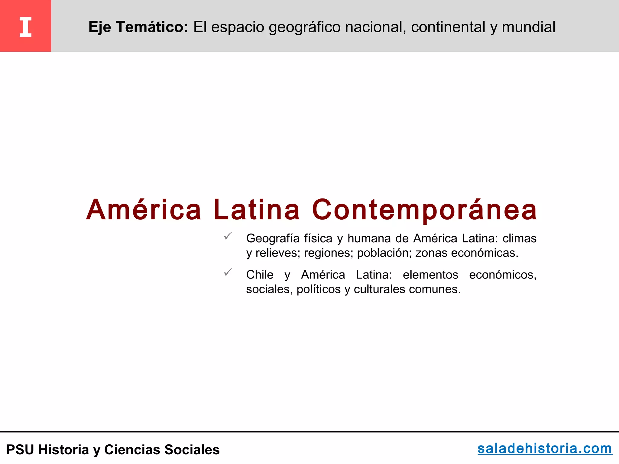 Geografía Humana De América Latina