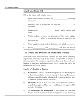 short term financing | PDF