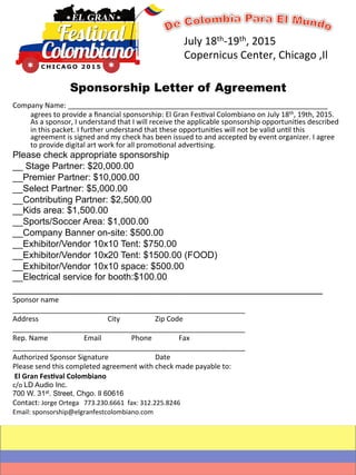 festivalcolombianproposal | PDF | Business Expos & Conferences | Events