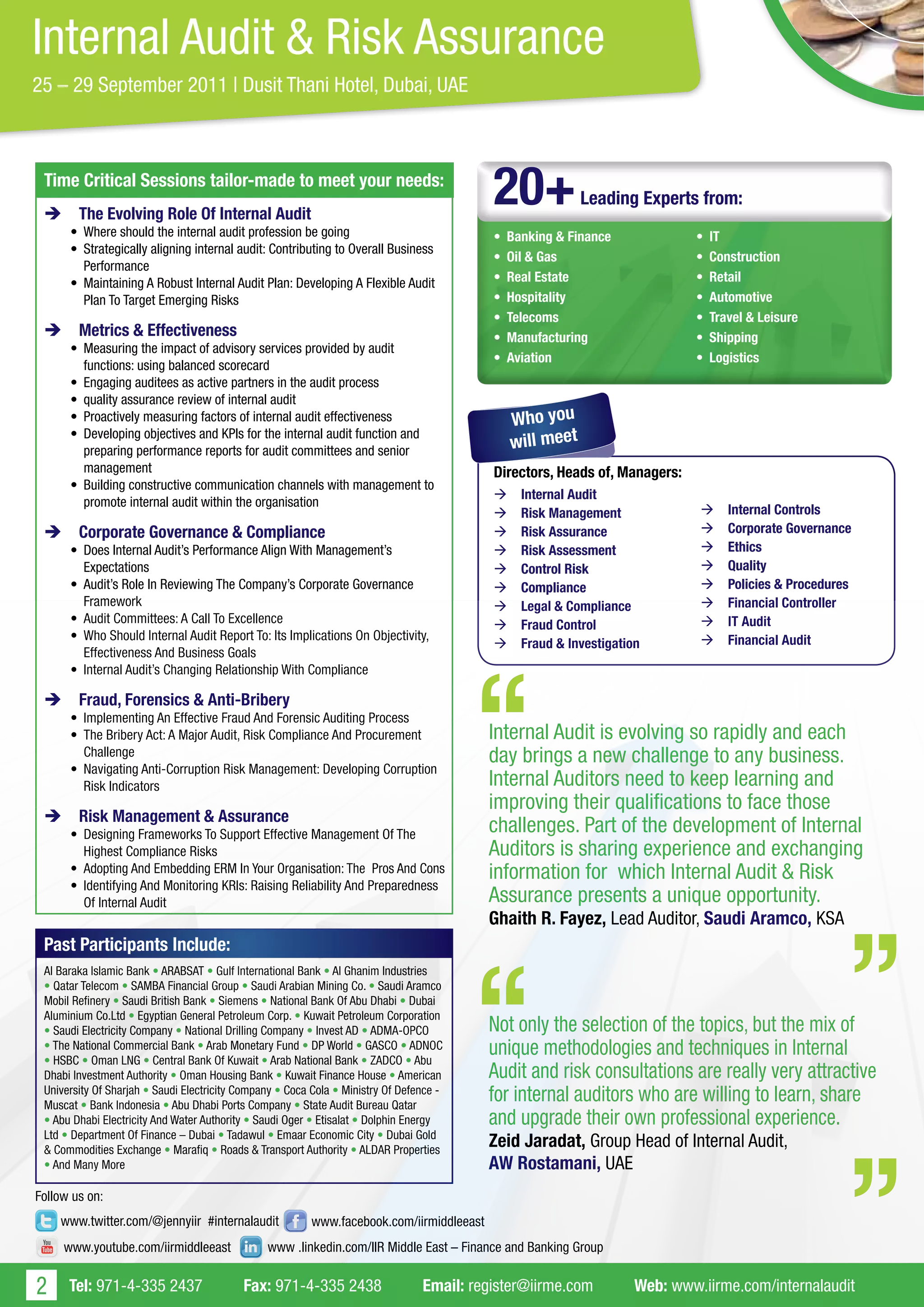 Internal Audit And Risk Assurance Brochure | PDF