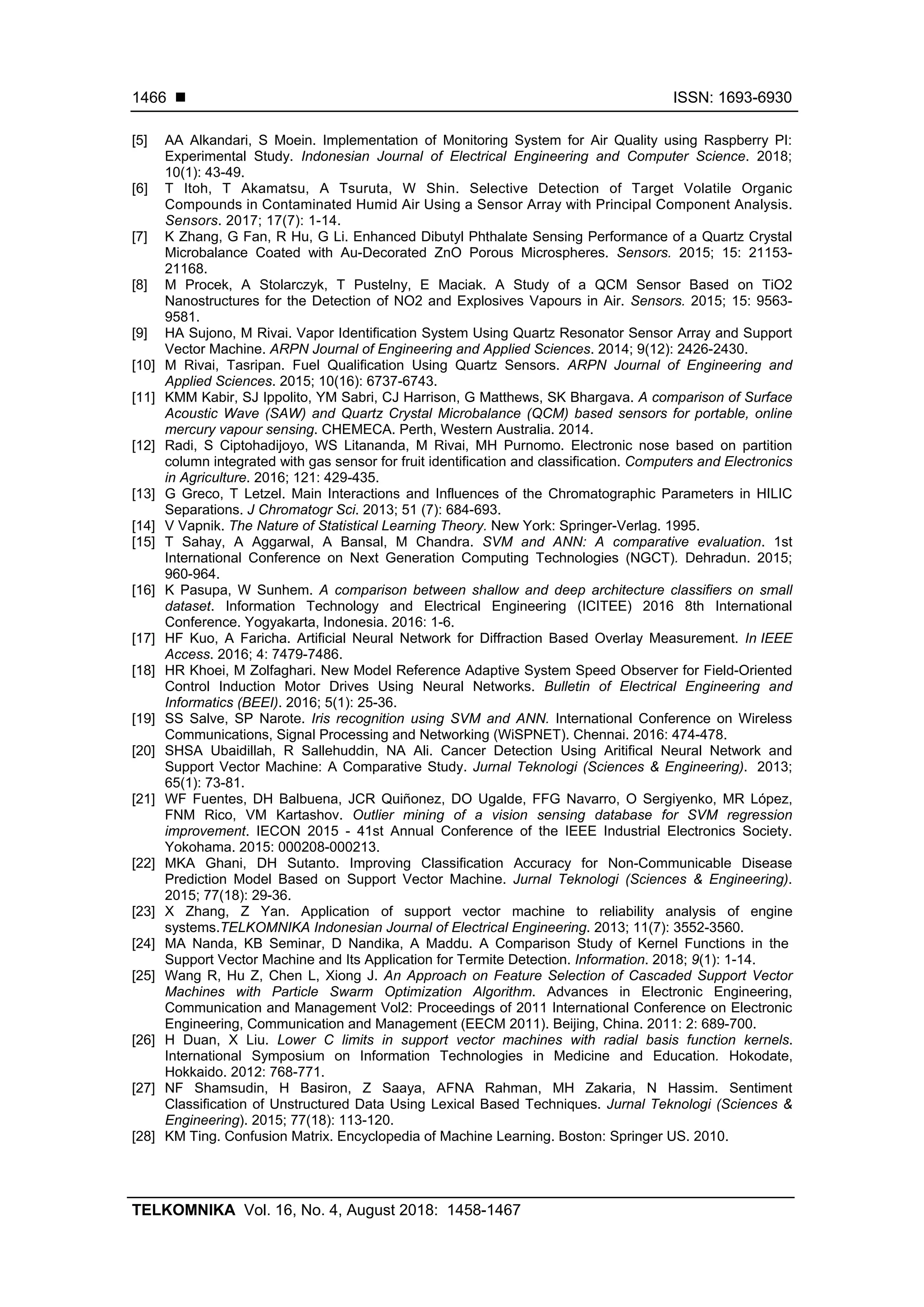 Design of Electronic Nose System Using Gas Chromatography Principle and ...