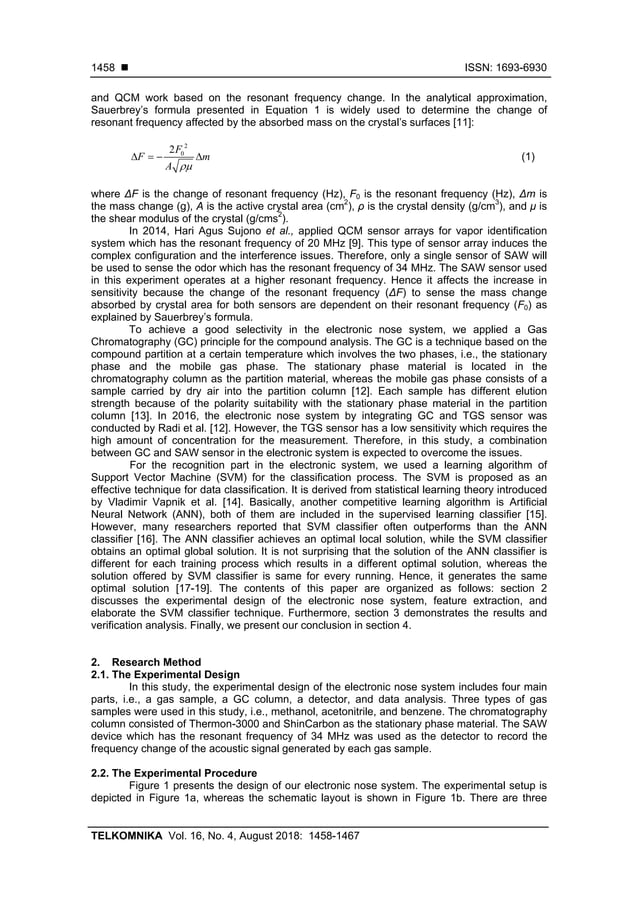 Design of Electronic Nose System Using Gas Chromatography Principle and ...