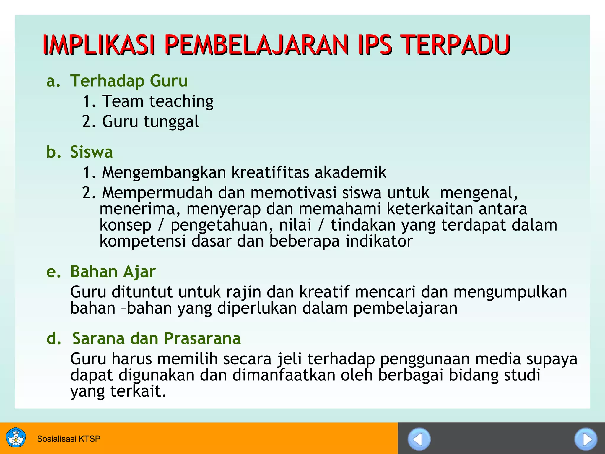 Pembelajaran IPS Terpadu SMP | PPT